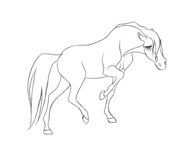 Stallion Line Art