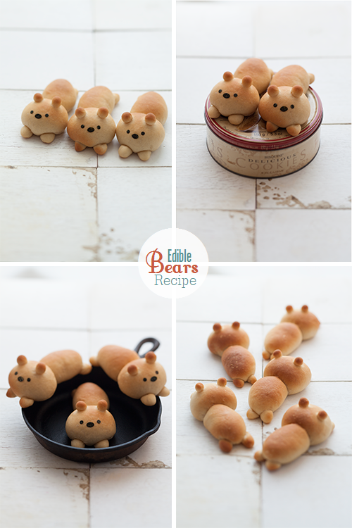 Edible Bears: Lie face down bread Bears Recipe
