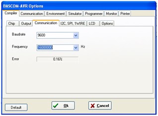 Afterwards, input baudrate grade and appropriate frequency