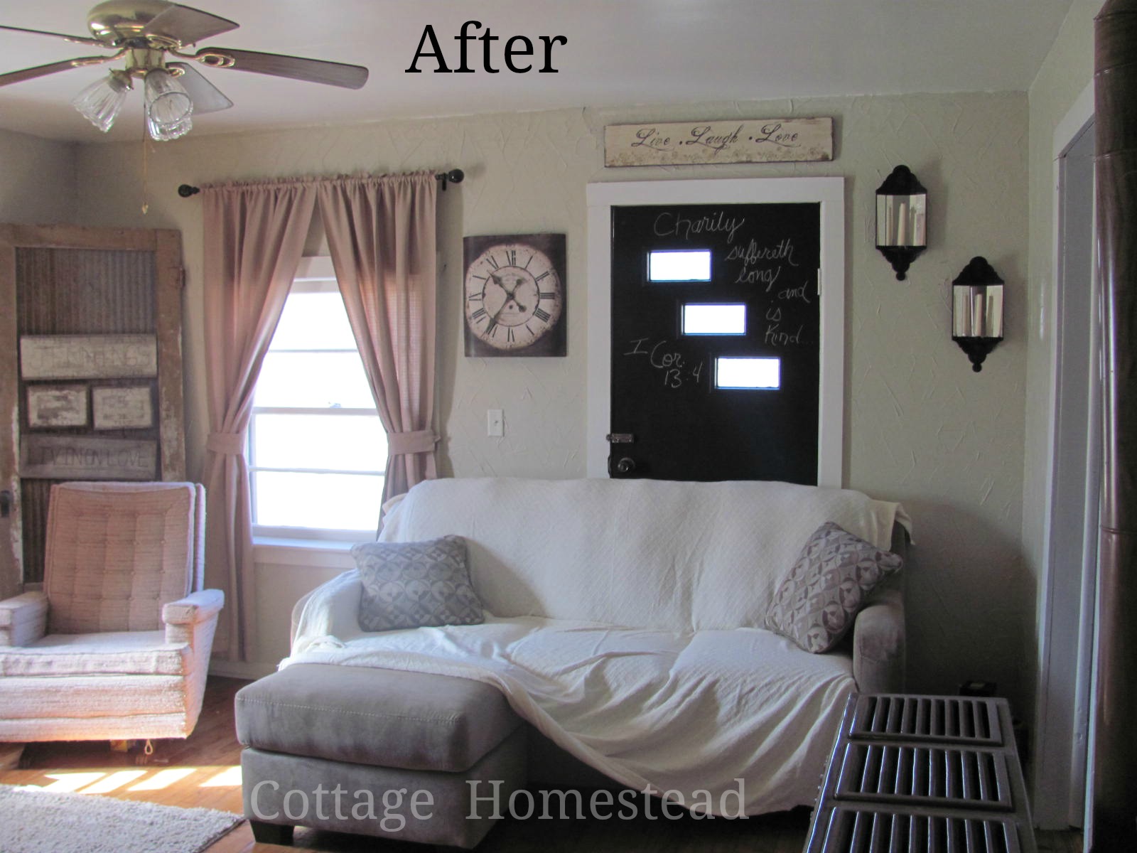 Cottage Homestead: Cottage Farmhouse Living Room Makeover