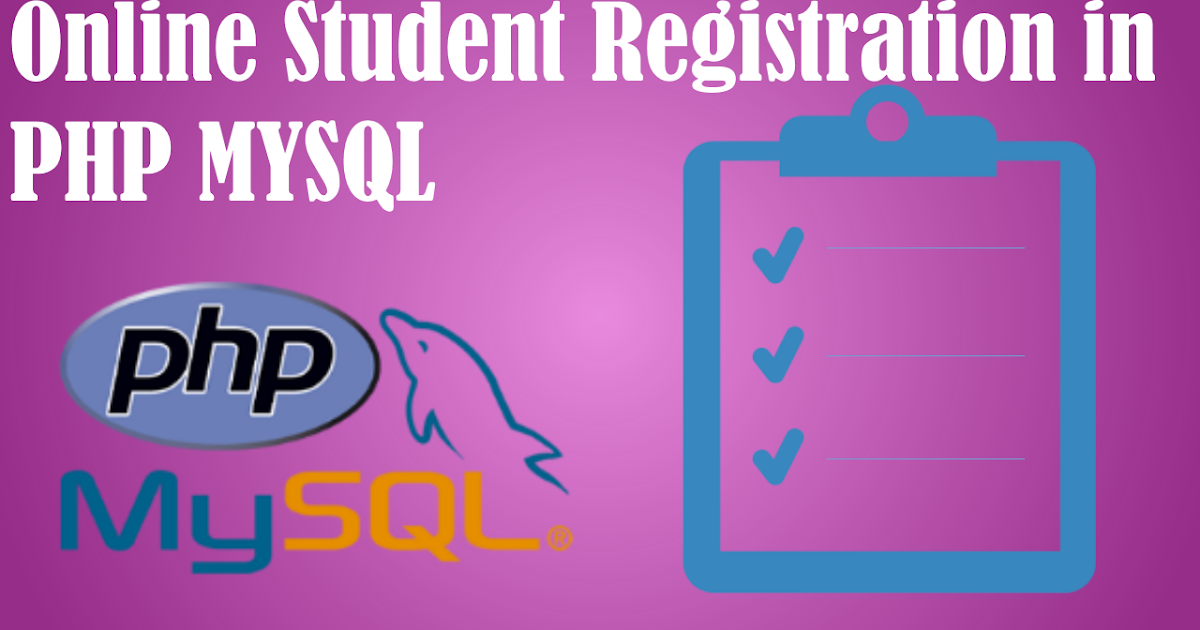 Online Student Registration System in PHP MYSQL