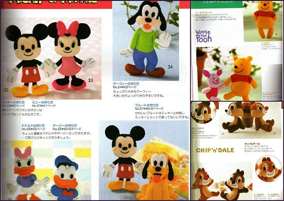 EB-DY001 66 DISNEY CHARACTER FELT Pattern