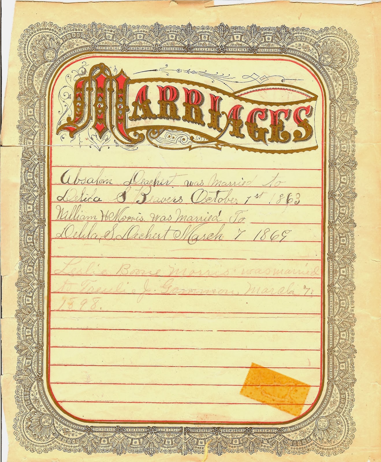 MORRIS-GAMMON FAMILY HISTORY: Pics & Such