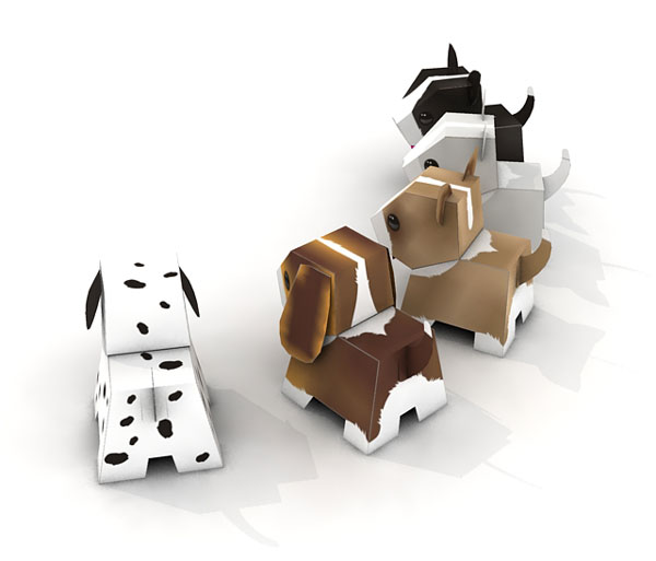 Paper Robots!: Puppies and Animals!
