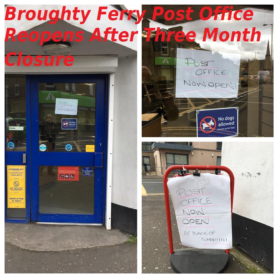 Laurie Bidwell: Broughty Ferry Post Office Has Re-opened