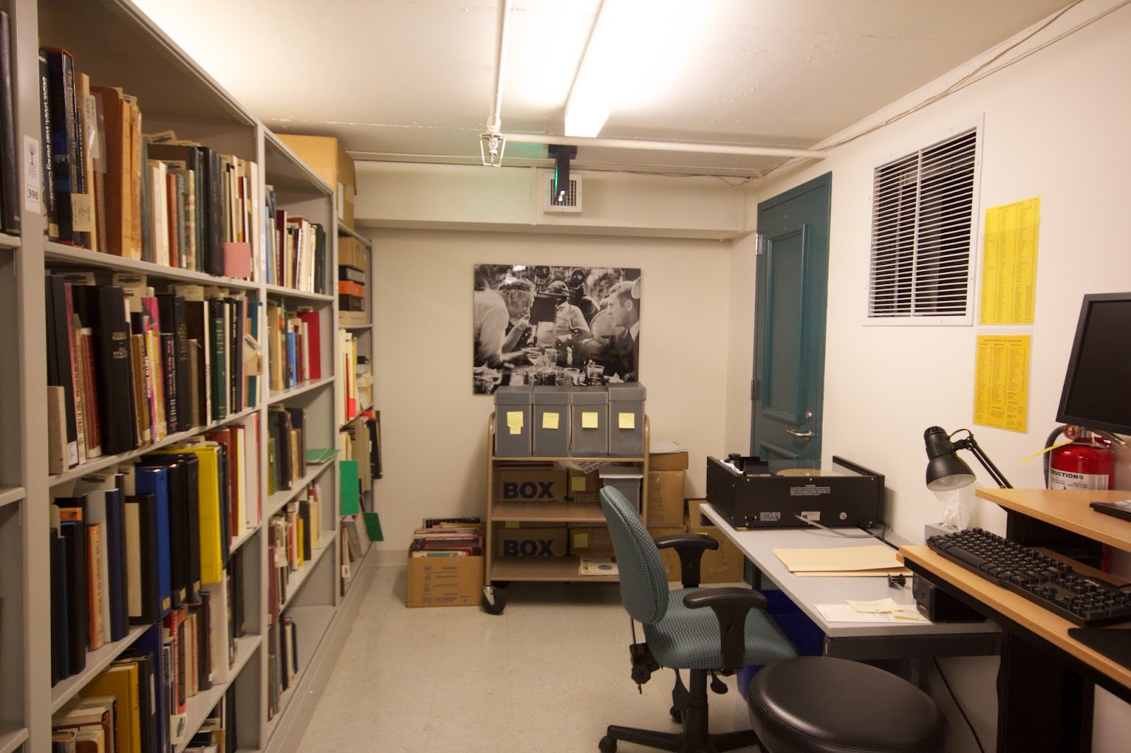 ArtLibraryCrawl: Oscars: Special Collections stacks: On the wall