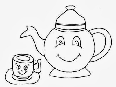 Desenhos de Bule para Colorir e Imprimir - Desenhos para Colorir e Imprimir