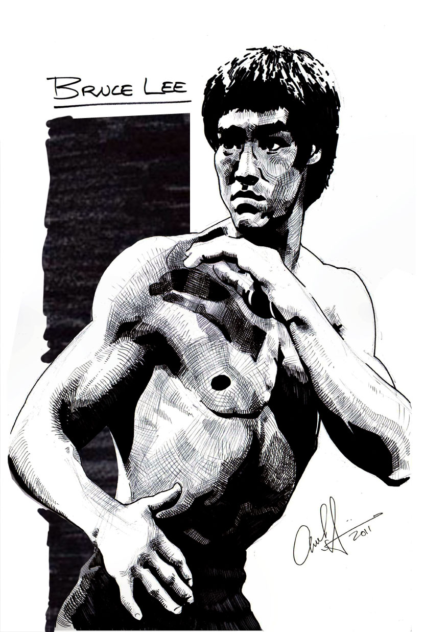 The Meandering Path of Art: Enter the Dragon - Bruce Lee portraits