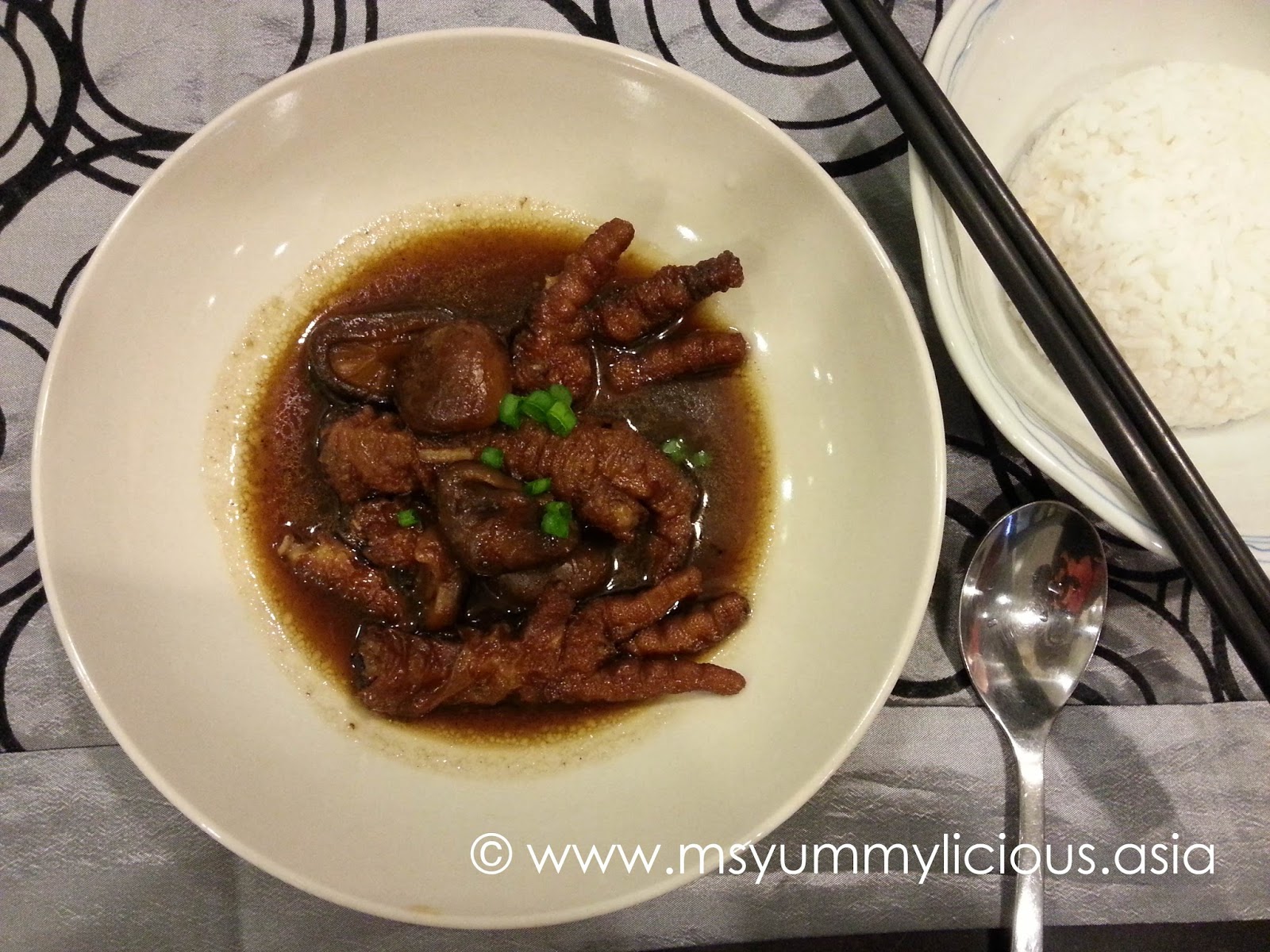 Braised Chicken Feet And Mushrooms - Yummy~licious + Baby~licious