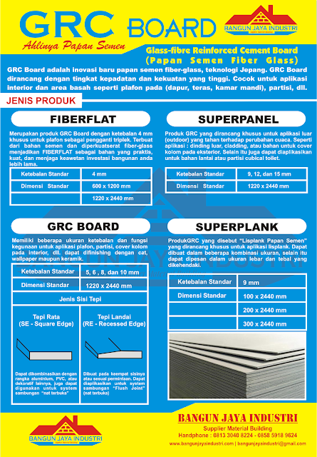 GRC Board | Supplier Bahan Bangunan