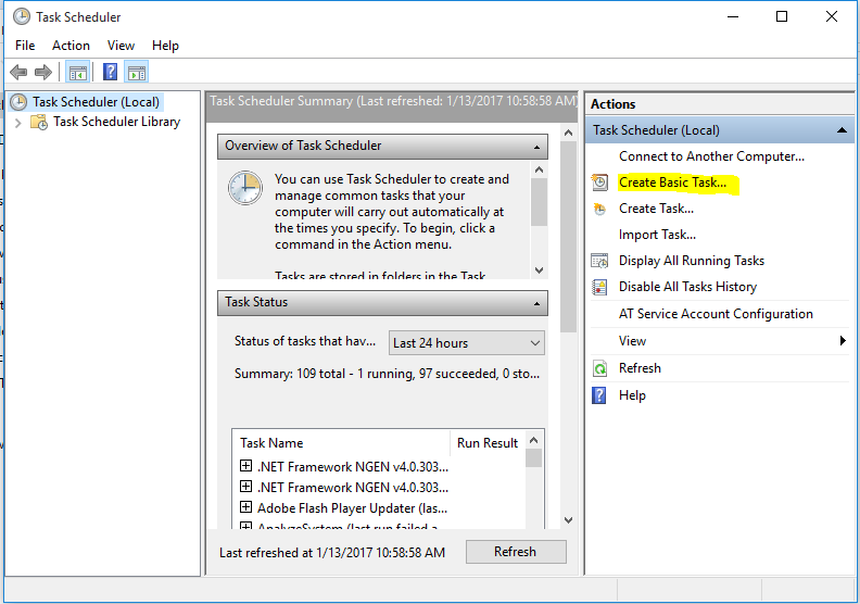 How to create shutdown PC Automatically Task
