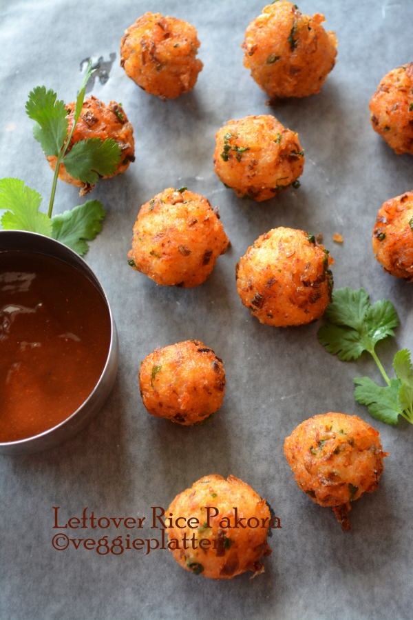 Veggie Platter: Rice Pakora