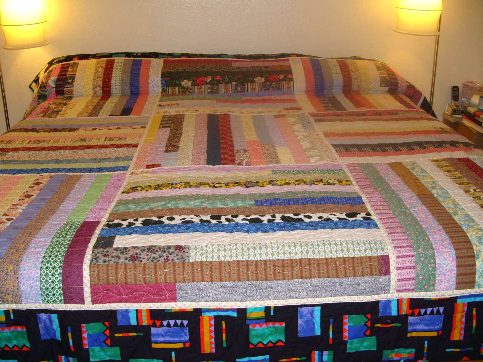 judysquiltsandthings: my take on a jellyroll race quilt