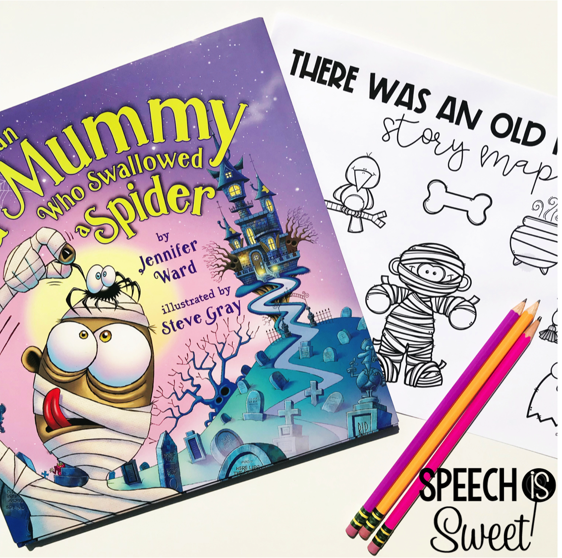 There Was an Old Mummy Who Swallowed a Spider Freebie - Speech is Sweet