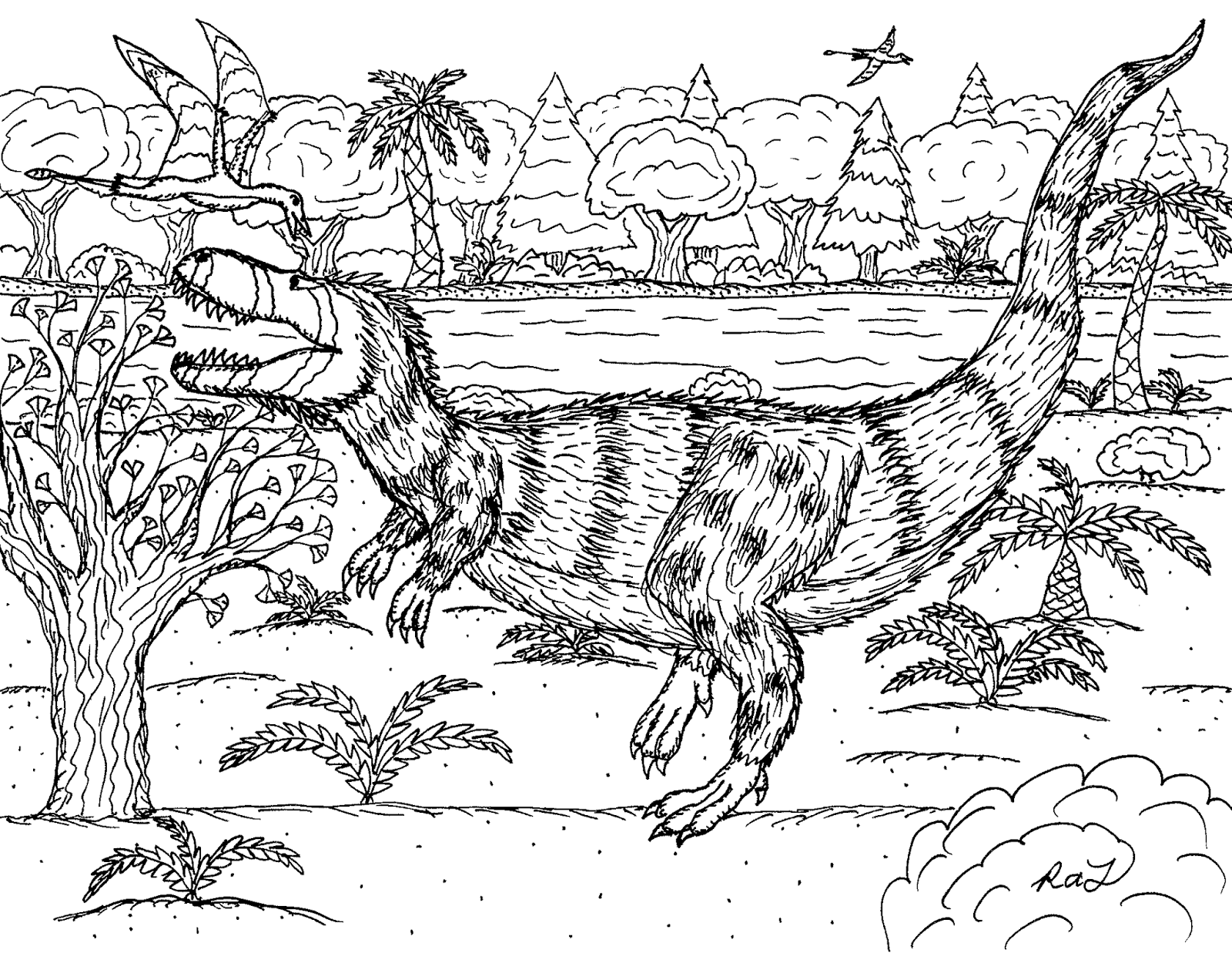 Robin's Great Coloring Pages: New Torvosaurus