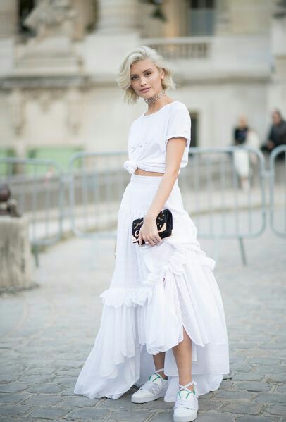 Fαshiση Gαlαxy 98 ☯: Gorgeous white blouse with white frok