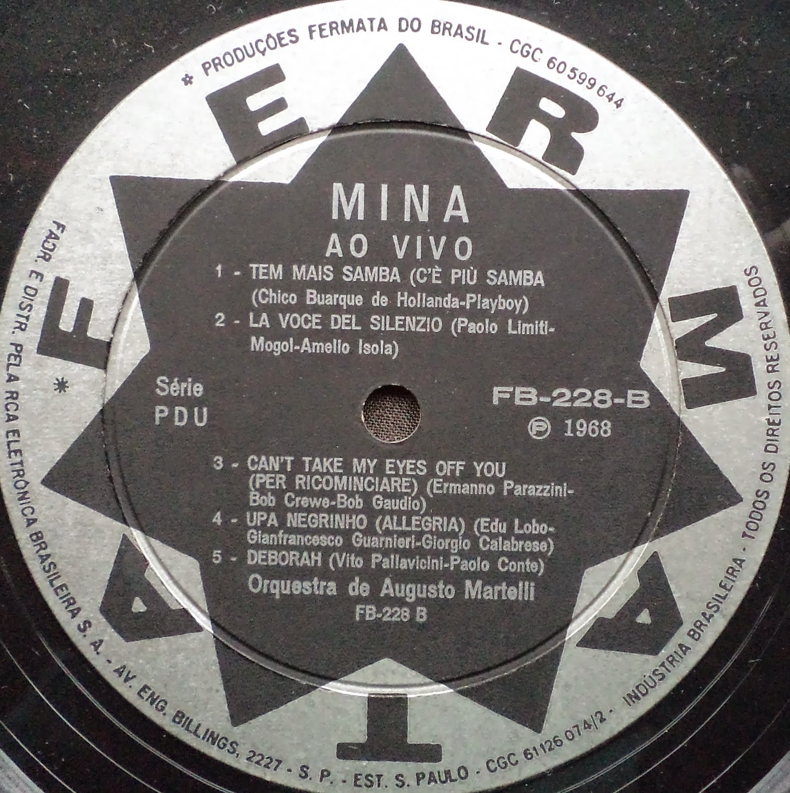 Italian music in Brazil 1963 to 1969: MINA in Brazil