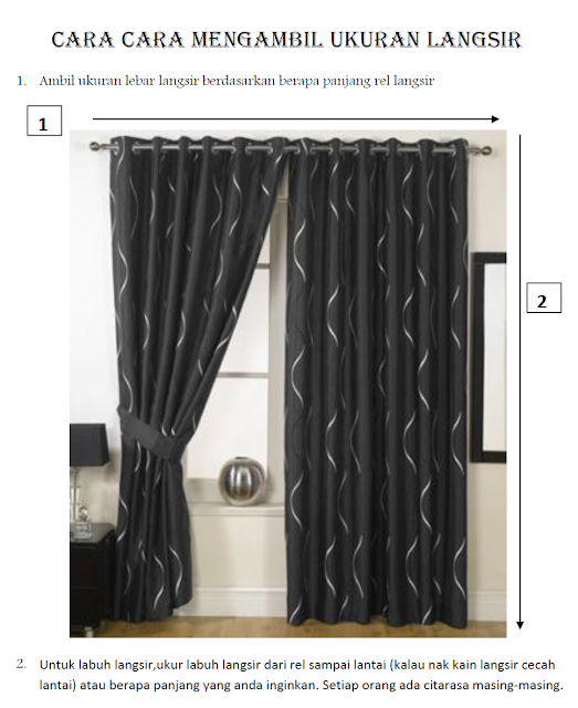 IE CURTAIN GLORY: Cara Mendapatkan Ukuran Langsir