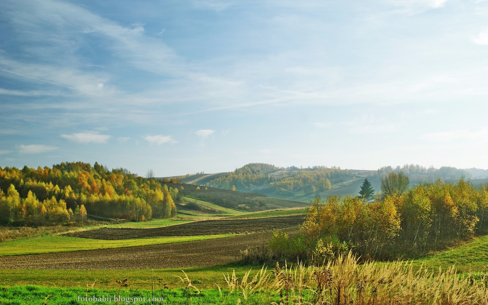 Zdjęcia 4K: Wzgórza Roztocza jesienią , duże zdjęcia na tapetę, 4K HD