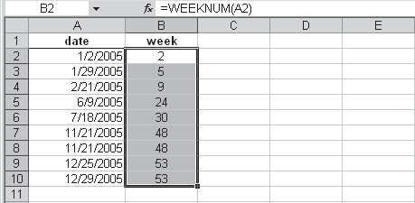 Use the WEEKNUM function to determine the week number - Date and Time ...