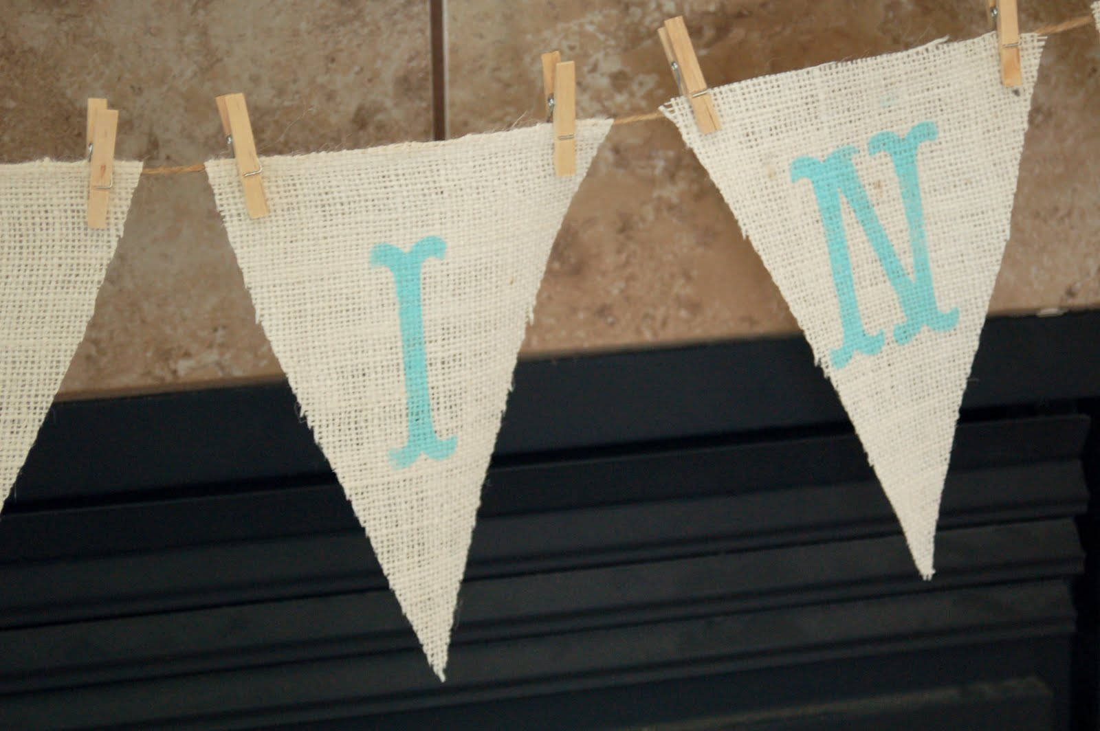 I Adore This!: Burlap Spring Pennant Banner