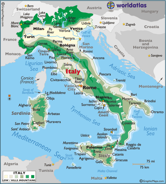 Italia: Geography and Cultural Influences on Italian Food