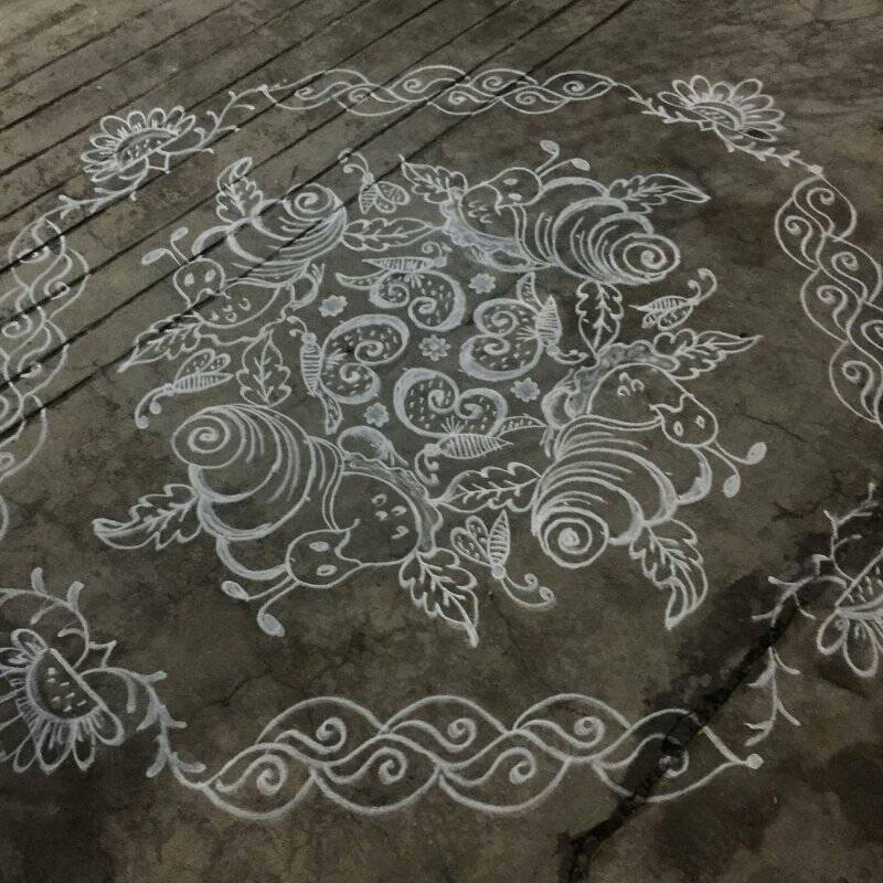 TELUGU WEB WORLD: DESIGNER GEETHALA MUGGULU - BEES AND FLIES - BIRDS ...