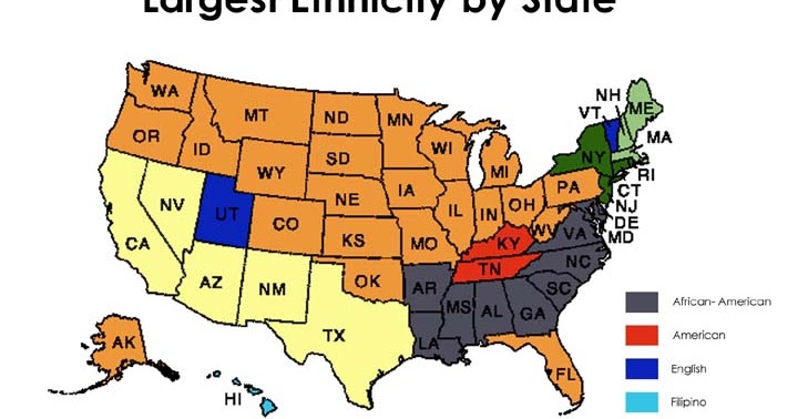 The American Mosaic: Map of America's Largest Ethnic Groups