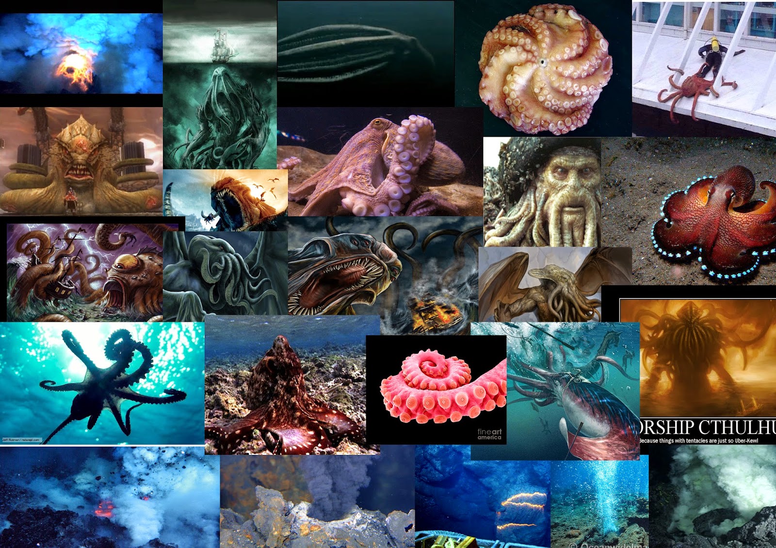 Craig Lang's Art (CGA): Visual Design: Tentacle Monster