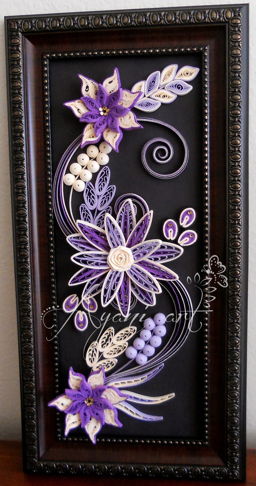 Ayani art: Purple quilling frame