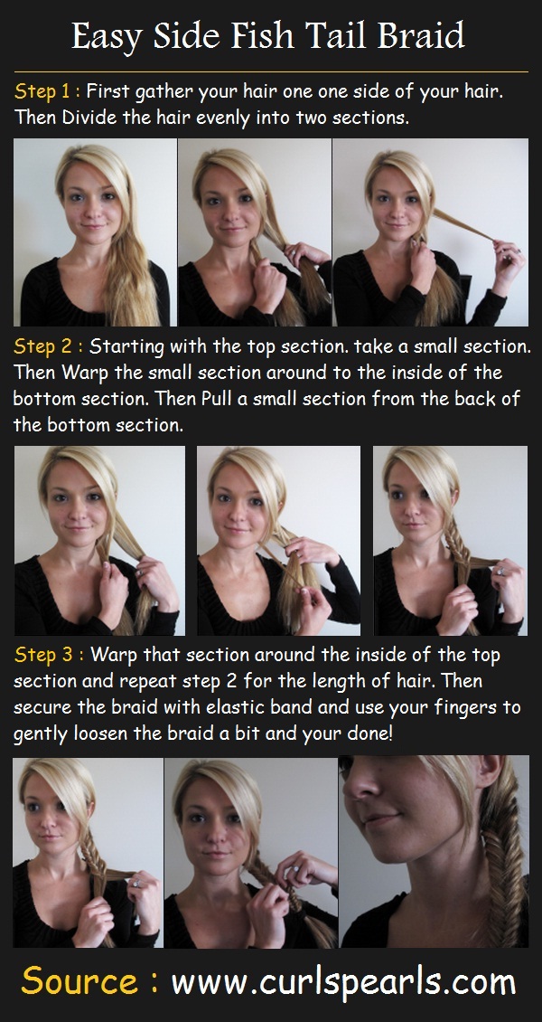 Easy Side Fish Tail Braid | Pinterest Tutorials