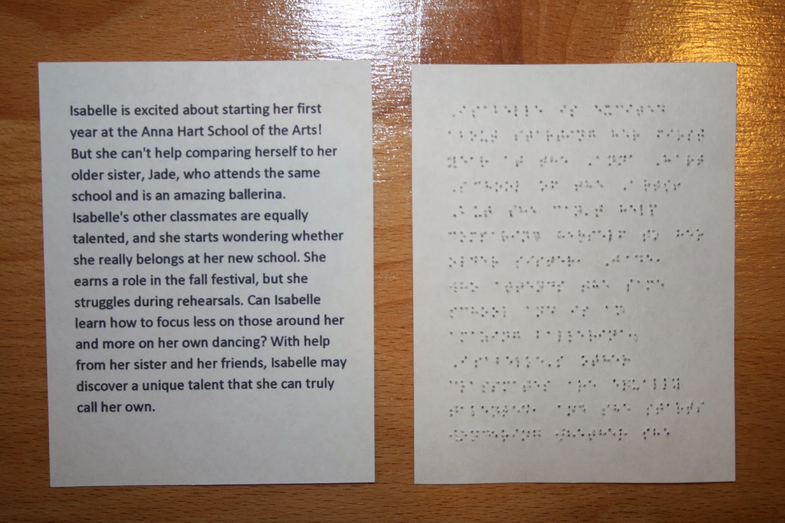 Arts and Crafts for your American Girl Doll: Braille writing for ...