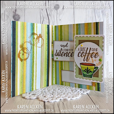 Painted Mountain Cards: C4C473 Coffee Themed Pop-Up Card