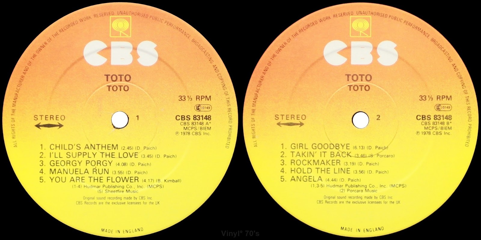 1978 Toto - Toto - Rockronología