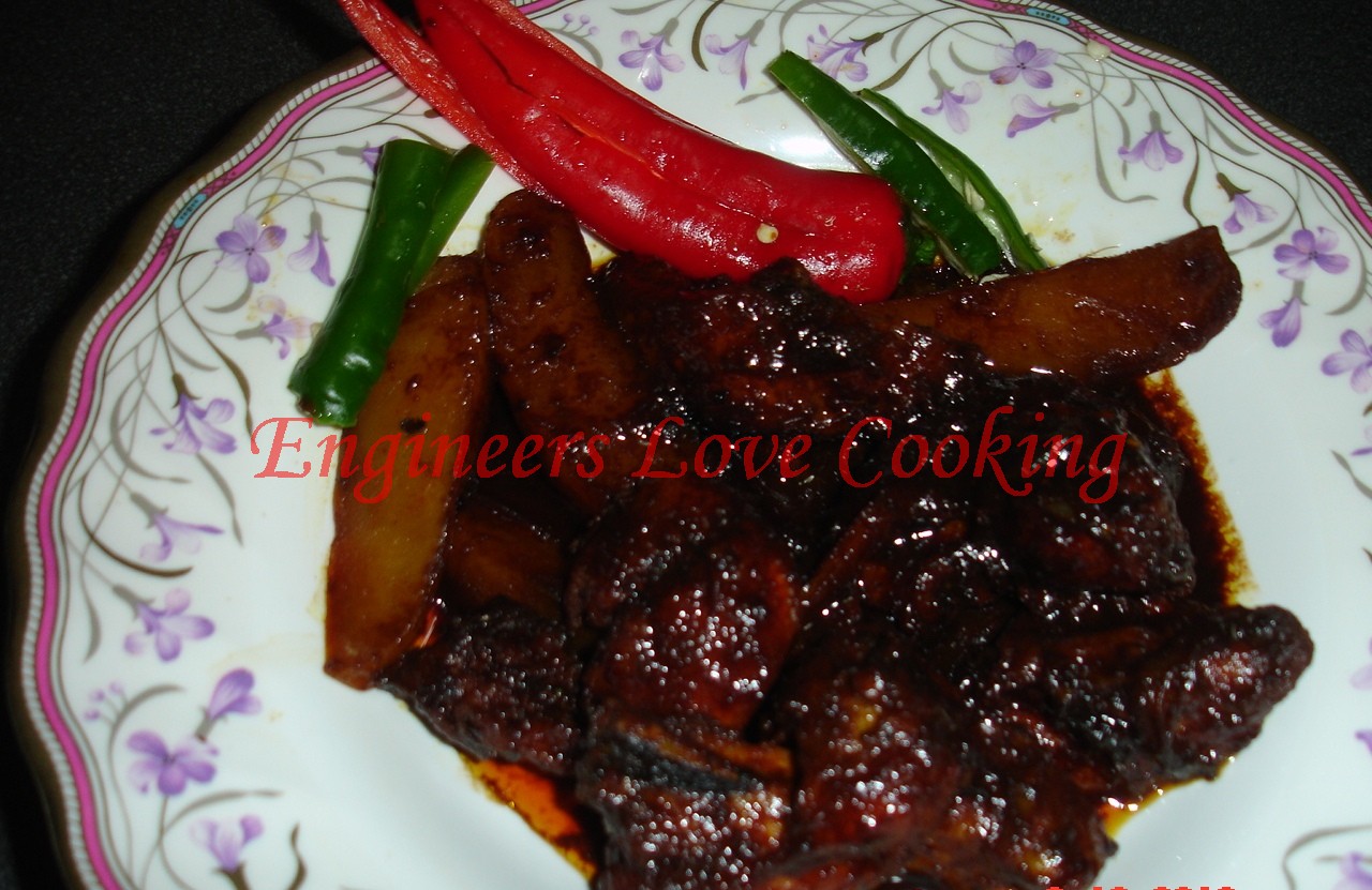 Engineers Love Cooking: AYAM MASAK BLACK ROSE / BLACK ROSE FRIED CHICKEN