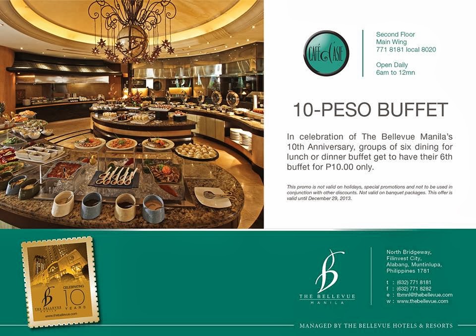 Manila Shopper: Bellevue Hotel's 10-Peso Anniversary Promo 2013