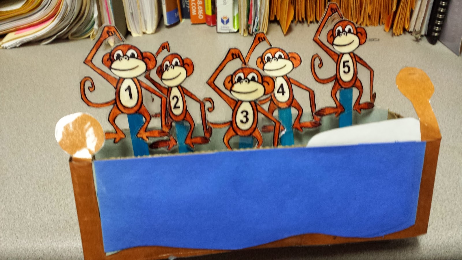 Library JuJu: Five Little Monkeys Pop-Up Puppets