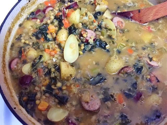 Nibbling Gypsy: Good Luck Lentil Soup