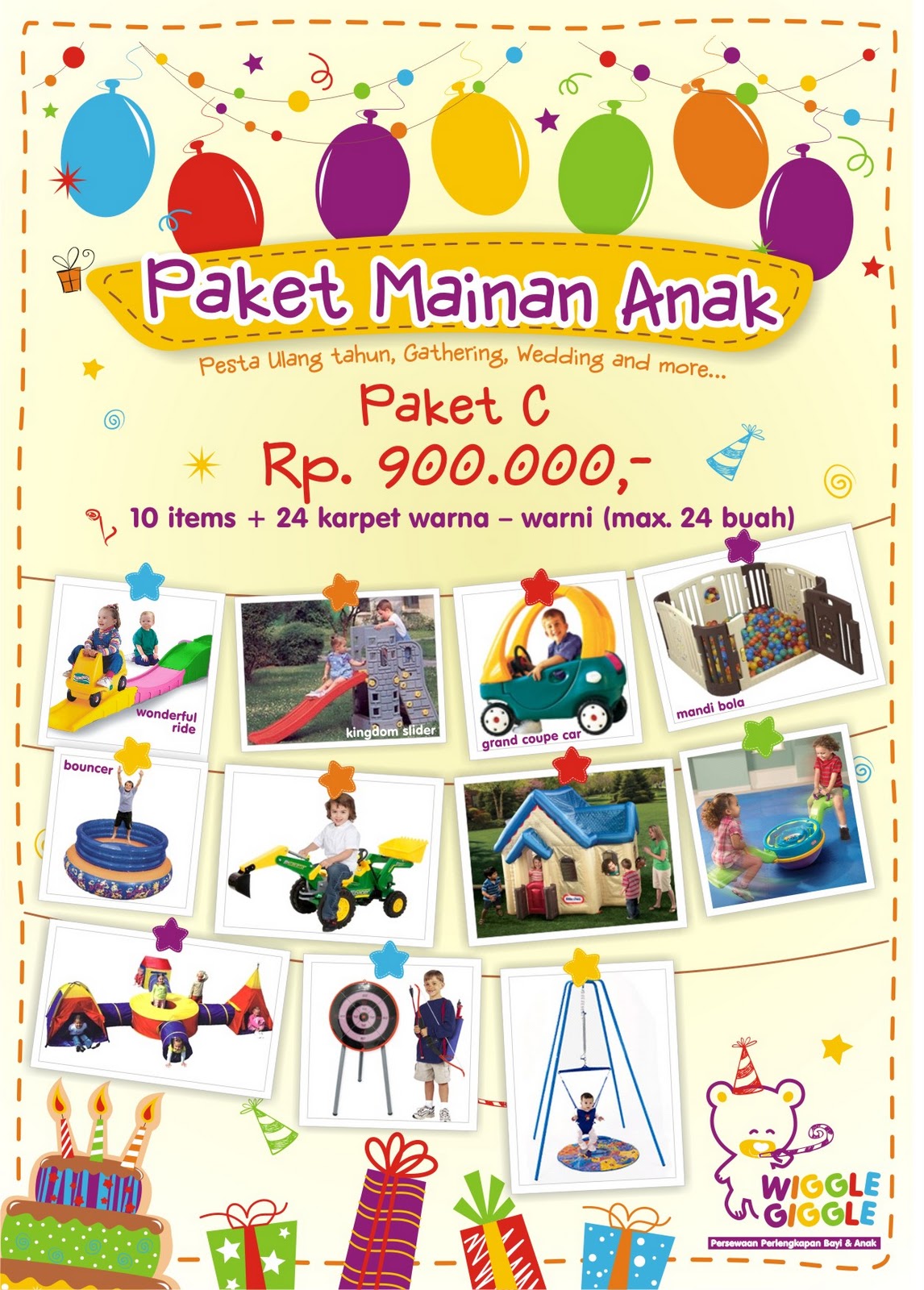 Wiggle Giggle: MACAM - MACAM PAKET ULANG TAHUN