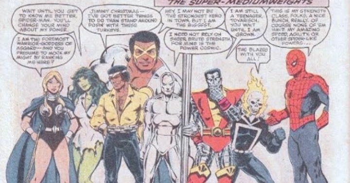 Marvel Super-Heroes strength comparison