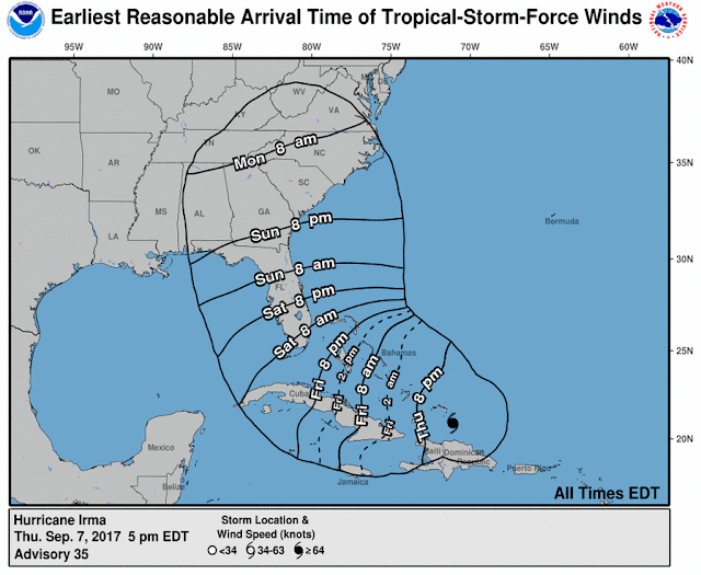 Doug Ross @ Journal: TOP 5 HURRICANE IRMA CHARTS: Be Prepared