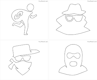 Four Coloring: Free printable Thief coloring pages for kids