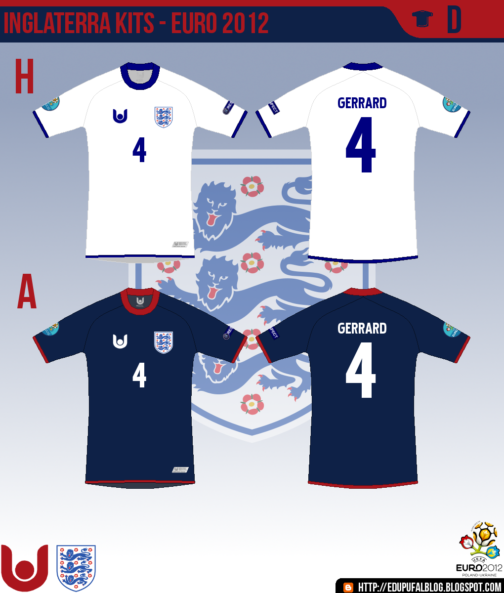 Edu Pufal Blog: Inglaterra Kits - Euro 2012