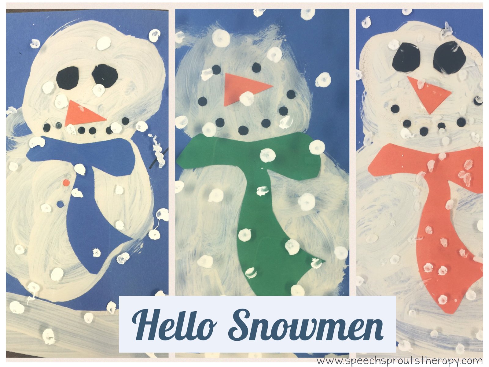 Snowman In A Snowstorm- An Easy Winter Craft For Speech Therapy ...