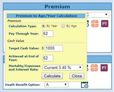 KCL: Premium Calculation for Universal Life Products