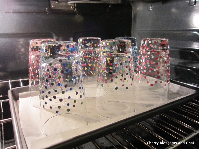 Cherry Blossoms and Chai: DIY Anthropologie Inspired Hand Dotted Glassware