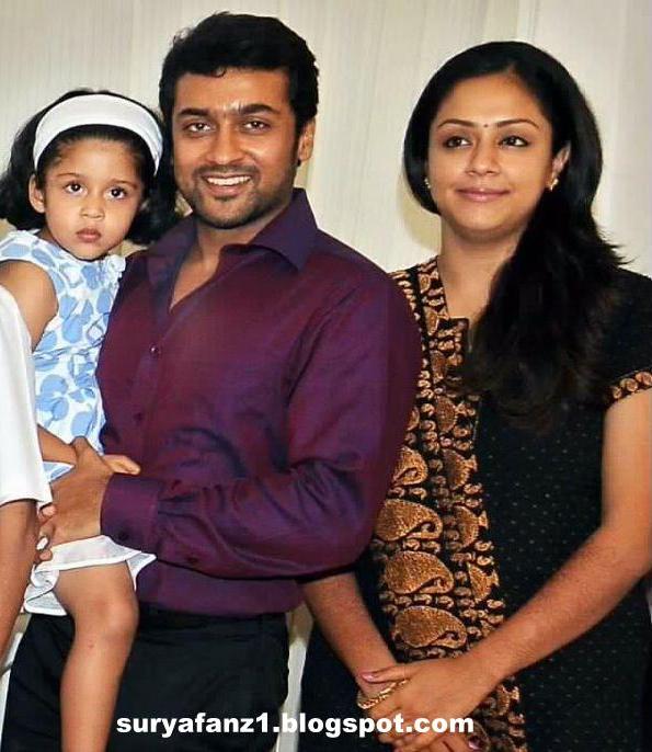 Diya,Surya and Jothika pic. | Surya