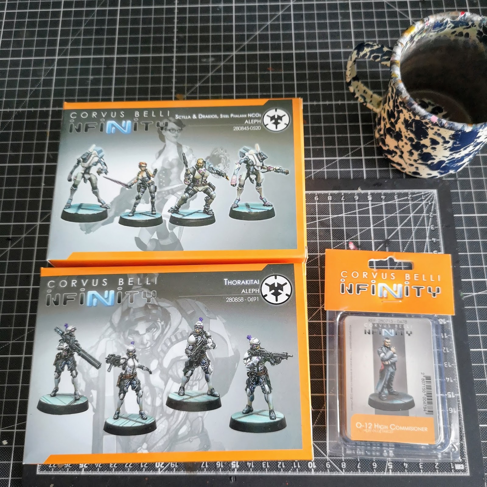 Infinity Aleph Steel Phalanx army painted in Gold TMM ready to rumble!