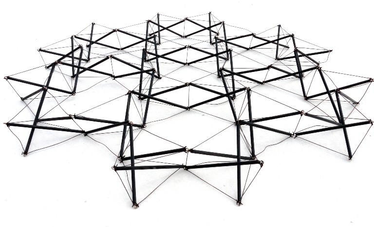 tetrahelix: hexagonal tensegrity grid structure