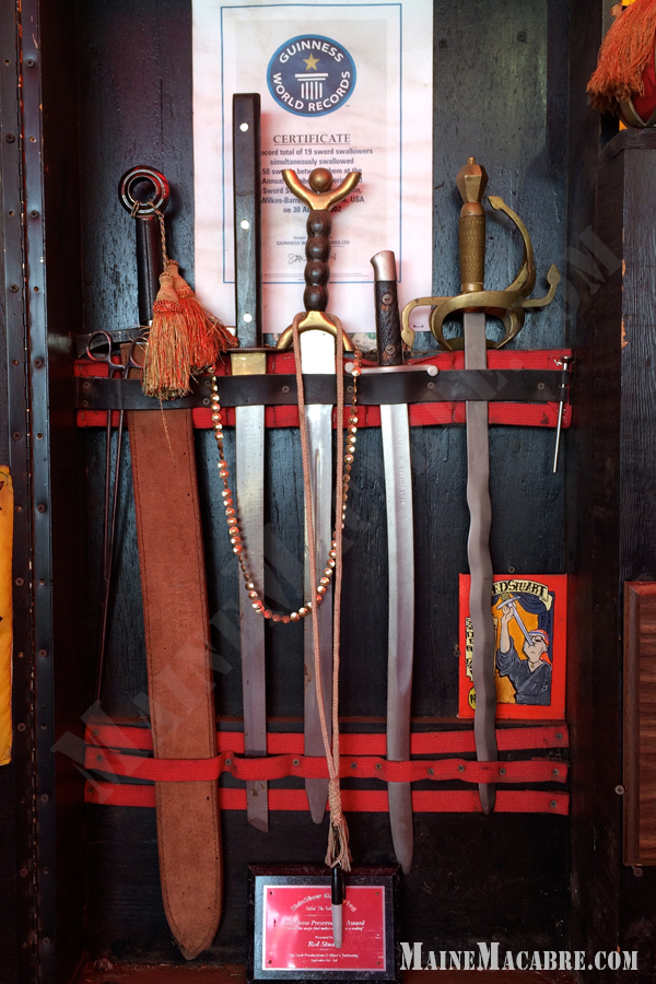 Maine Circus History: Photos of the Legendary Sword Swallower Red ...